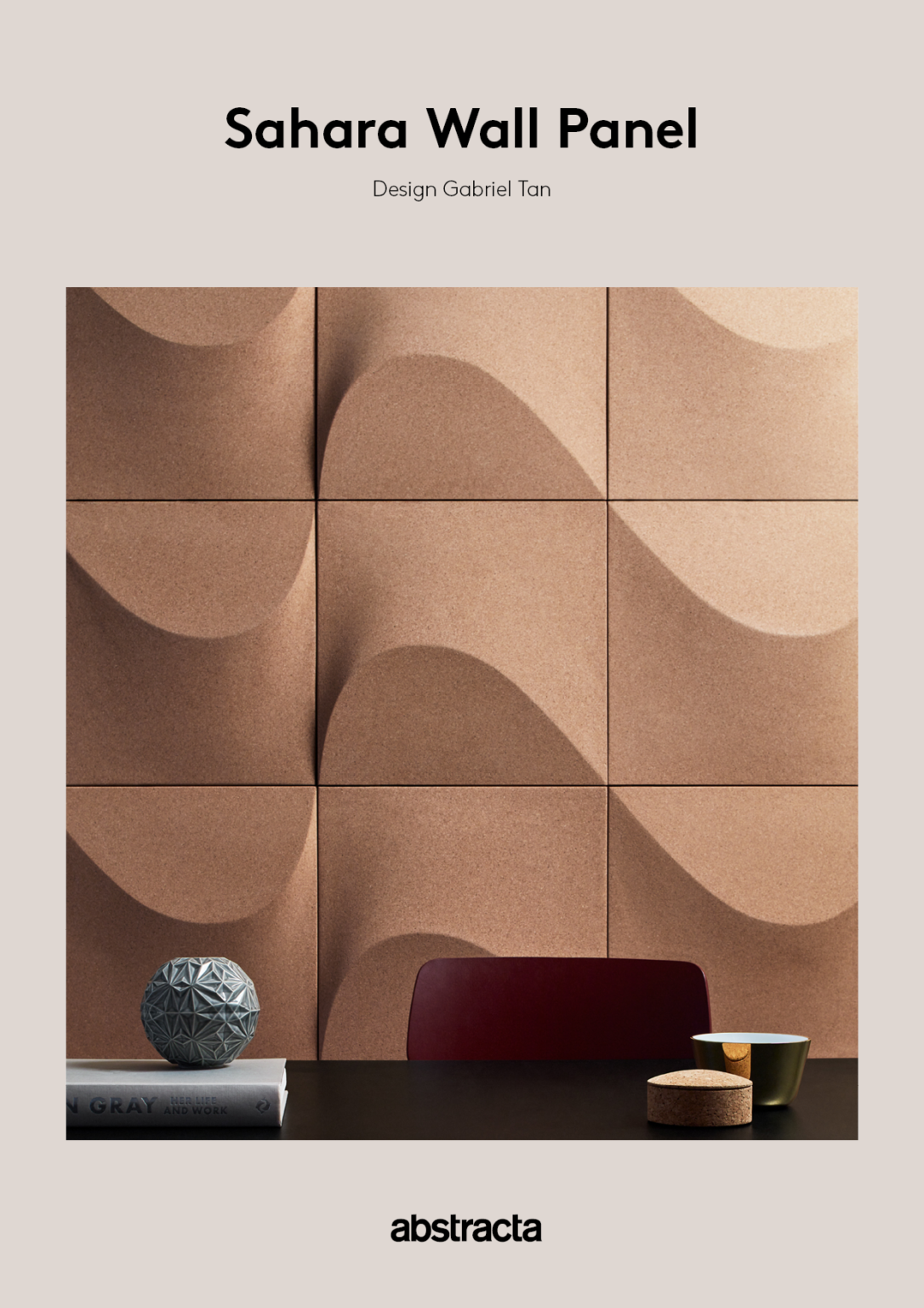 Sahara - wall panel in cork - Abstracta soundscapes