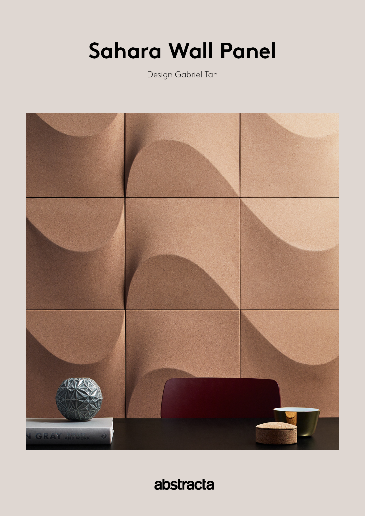 Sahara - wall panel in cork - Abstracta soundscapes