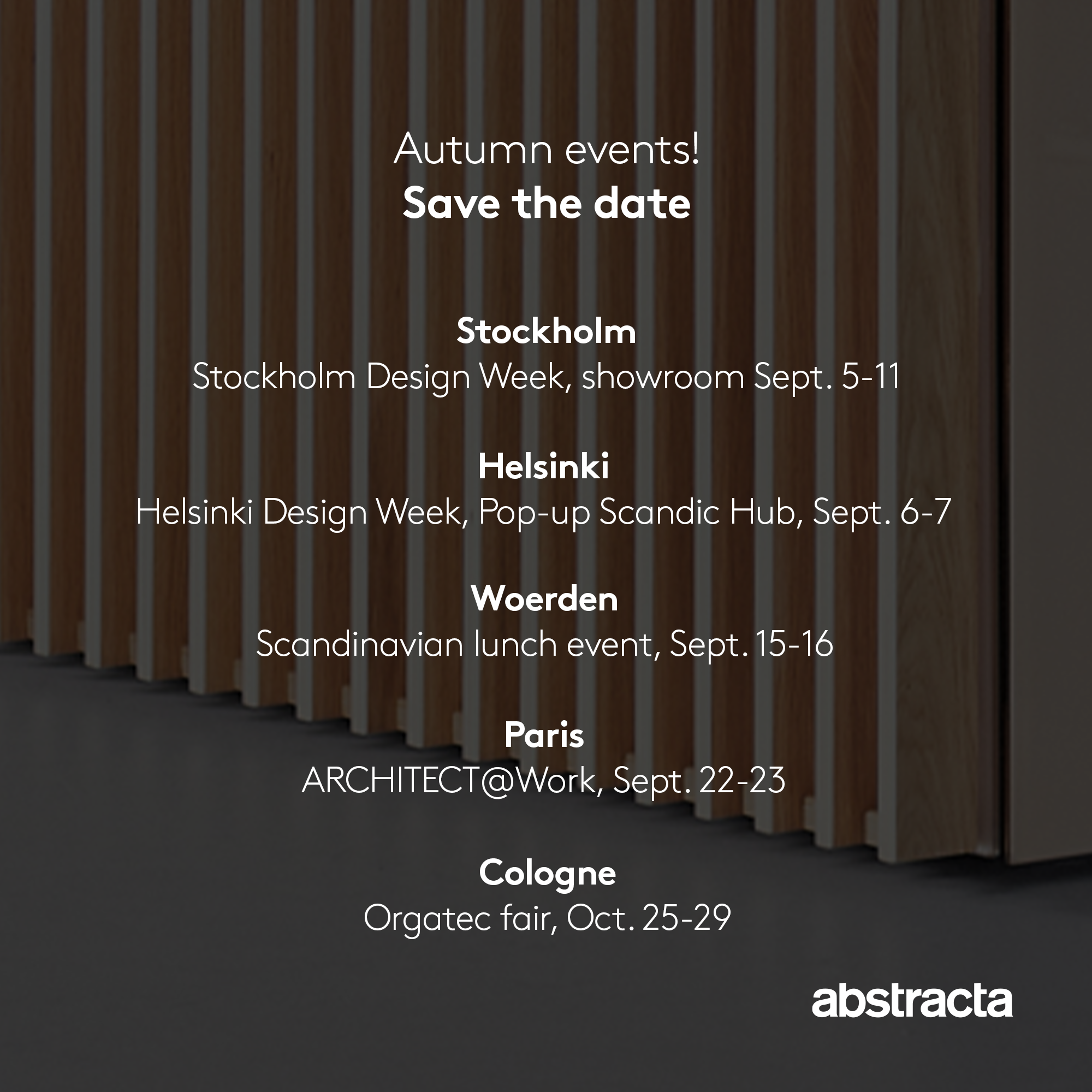 Design events autumn 2022 - Abstracta